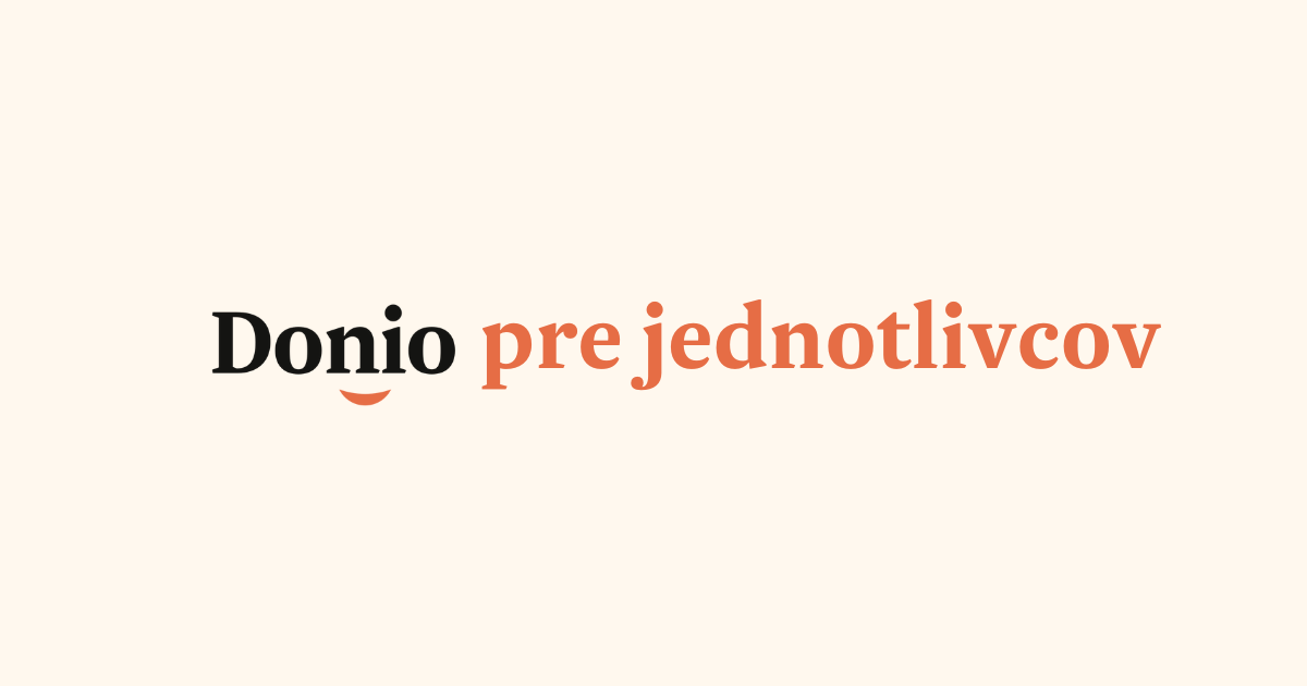 Donio pre jednotlivcov | Donio